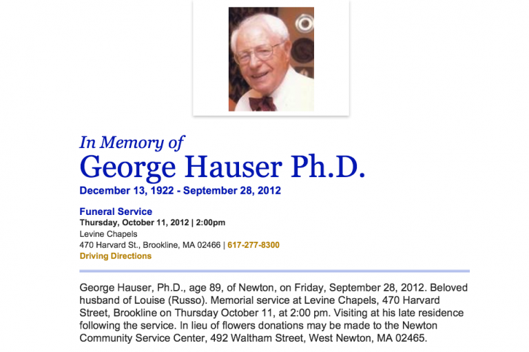 In Memoriam Dr. George Hauser – Jüdisches Laa an der Thaya